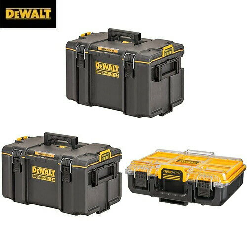 商品の特徴 DEWALT(デウォルト) タフシステム2.0 DWST83294-1 DS300 ●丸ノコなどの大型電動工具類も収納可能な大容量。 ●ハンドツールやアクセサリー類の収納にも便利な、取り外し可能なキャリートレーが付属しています。...