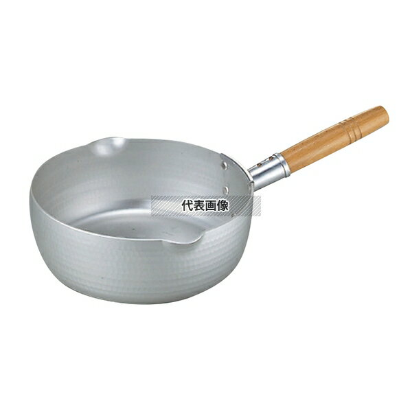 商品の特徴 アルミ エレテック 雪平鍋 24cm ●電磁調理器に最適な業務用鍋アルミエレテックシリーズ ●優れた耐久性を持ち、熱伝導がよく、鍋全体に平均して熱が回ります。 ●底板厚：5.0mm ●両口仕様 ●外径は注ぎ口を含む ●200V電...