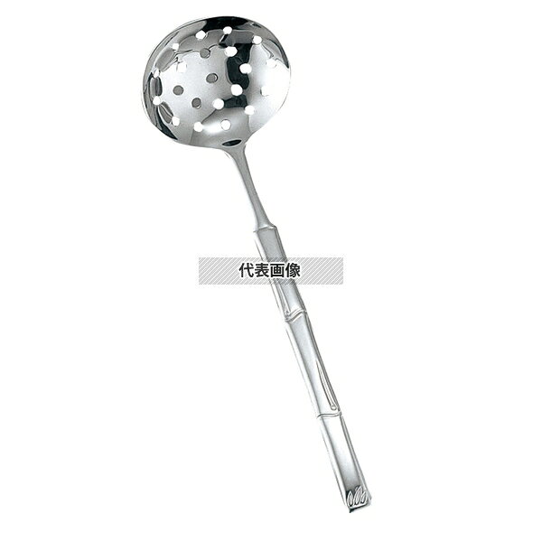 商品の特徴 18-8(ステンレス) 食道楽 竹彫模様 お玉 穴明 製品仕様 ●商品ブランドシリーズ:食道楽 ●品名情報分解1 物:お玉 ●外寸:65×55×165/ ●材質:18-8(ステンレス)/ JANコード：4948730000265