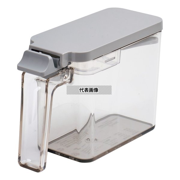 商品の特徴 フォルマ 密閉プッシュポット S グレー ●ワンプッシュで開くポットのフタです。 ●パッキン付きの密閉仕様で湿気を防ぎます。 ●計量機能付きスプーンで計量がスムーズです。 ●スプーンを浮かせて収納します。 製品仕様 外寸1:60...