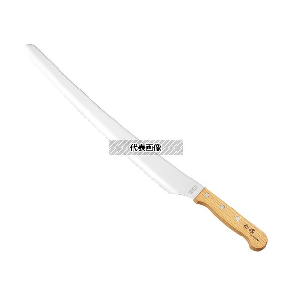 商品の特徴 仁作 波刃ナイフ 大 No.3020 刃渡33cm ●刃渡り:23cm ●｢押して切る｣｢引いて切る｣、どちらでも切れる、驚きの切れ味を生む新型波刃。 製品仕様 外寸1:全長:500mm 重量:170g 厚み:背:1.5mm 材...