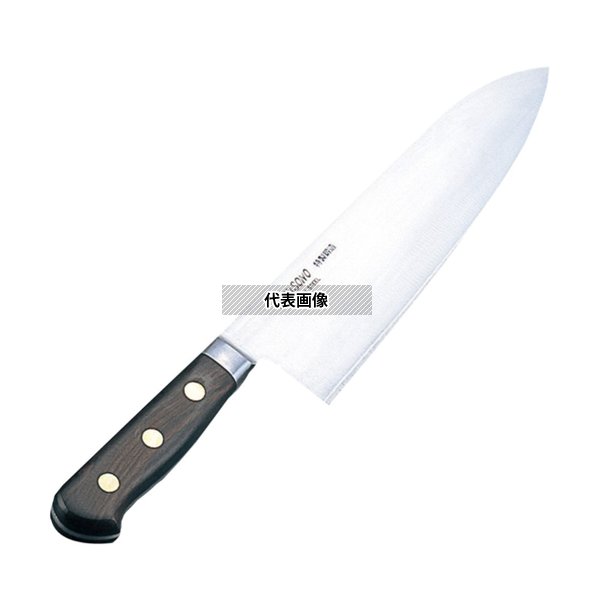 商品の特徴 ミソノ EUカーボン鋼 ツバ付 洋出刃 No.150H 16.5cm ●手研本刃付仕様 ●優れた刃持ちと、鋭い切れ味。スウェーデン鋼の持ち味をフルに発揮した手打ち鍛造のハガネの洋庖丁。 ●両刃 製品仕様 外寸1:295mm 重量...