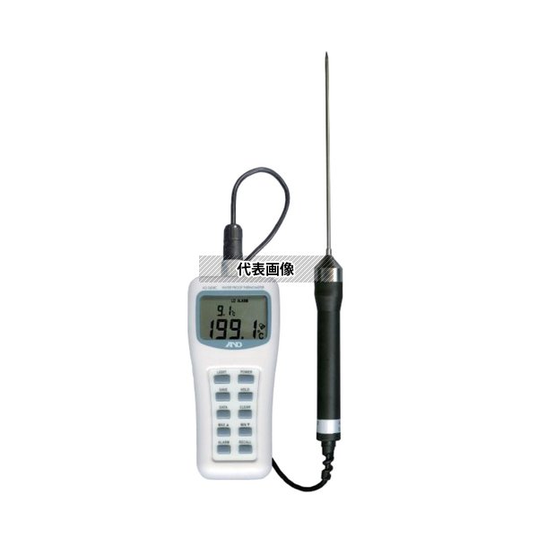 商品の特徴 A&D デジタル防水型中心温度計 AD-5604C ●測定精度:+-1度(-30度から250度)、+-2度(その他の温度範囲) ●電池寿命:約1年(1日1時間使用、バックライト/アラーム未使用、アルカリ電池使用の場合) ●バック...