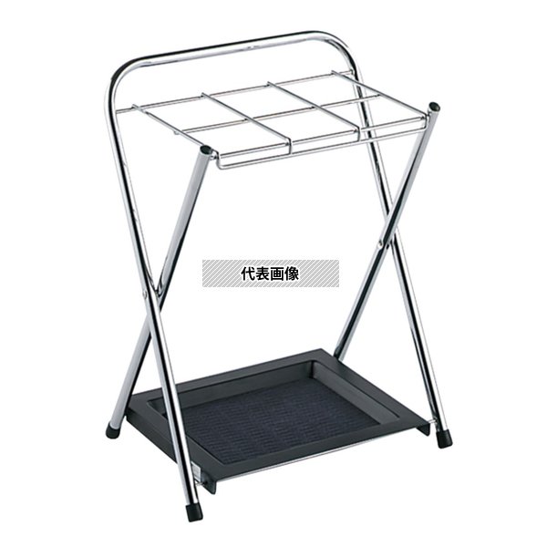 商品の特徴 ミニ傘立角型 UB2825000 ●約12本立て 製品仕様 外寸1:370×200×H480mm 重量:1.85kg 材質:本体:スチール(クロームメッキ) JANコード：4904771693804