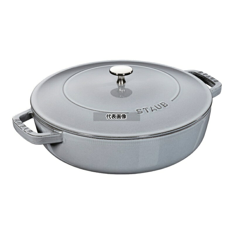 商品の特徴 STAUB(ストウブ) ブレイザーソテーパン 28cm グレー 40511-470 3.7L 底径:220mm ソテーパン No.0561000 ●浅めの鍋にドーム型の蓋が「炒めて煮込む」料理に適したブレイザーソテーパン通常ドー...