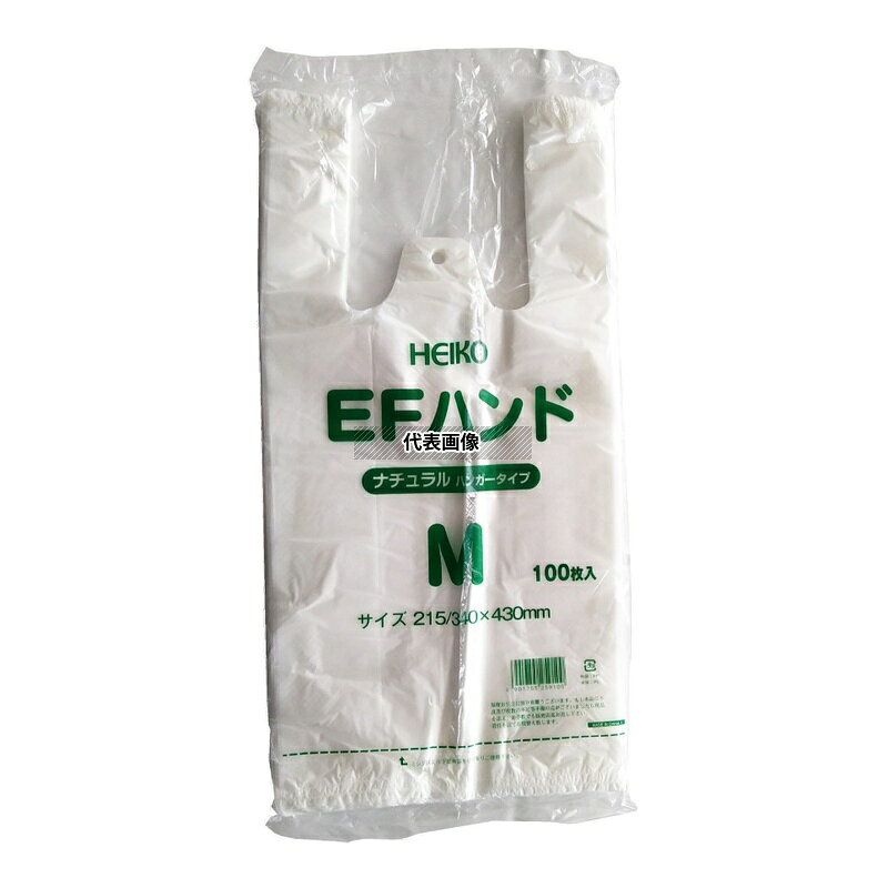 商品の特徴 ポリエチレン手堤袋 EFハンド ナチュラル (100枚入) M ●取出口ミシン目入 製品仕様 ●商品ブランドシリーズ:シモジマ ●品名情報分解1 物:袋 ●品名情報分解3サイズ:M ●外寸:340×H430/仕上巾:215 ●板...