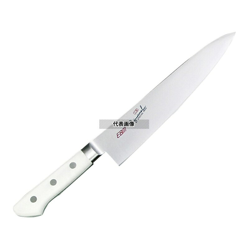 商品の特徴 EBM(江部松) 抗菌 スペシャル・イノックス 牛刀 18cm ホワイト ●ツバ付プロ仕様 ●手研ぎ本刃付すばらしい切れ味 ●抗菌7色カラーハンドル衛生管理対応(HAccP対応) ●モリブデン鋼を含有した特殊ハガネを使用している...
