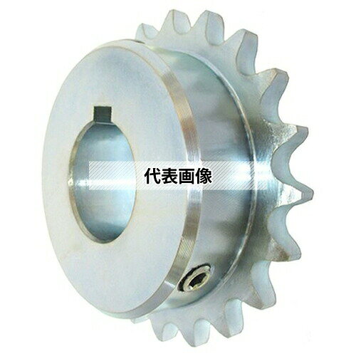 片山チエン：FBN2040B101/2D40UC 機械要素部品_伝動部品_スプロケット_スプロケット ●仕様：新JISキー溝仕様/チェーンピッチ：25.4mm/歯幅：7.2mm ●機械構造用炭素鋼 ●歯先高周波焼入 ●三価ユニクロメッキ（白...