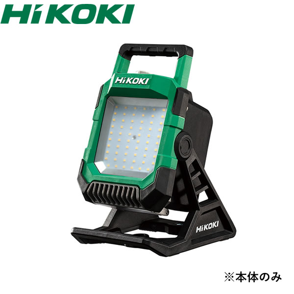 商品の特徴 HIKOKI（日立工機）コードレスワークライト　UB18DC（NN)　バッテリー不付 ●調光機能 700〜4,000lmの間で好きな明るさで使えます。 ●角度調整が可能 138度回転 ●USB機器の充電が可能 ●壁掛けが可能（木...