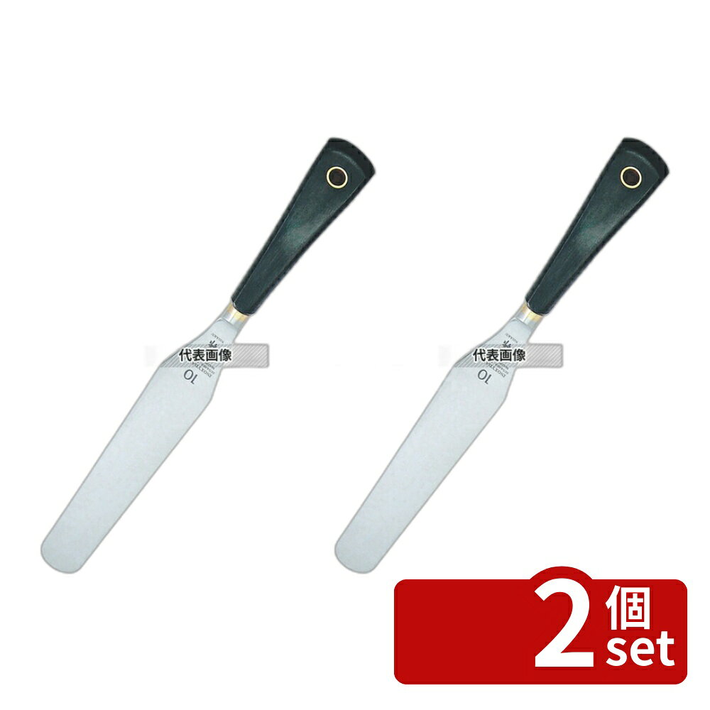 商品の特徴 仁作 鍛造パレットナイフ 10インチ No.2010 ●ステンレス440A鋼材を熱間鍛造。燕の職人による手仕事と、研磨技術で仕上げました。 ●グリップ積層合板(ブラックマイカルタ)と真鍮で構成。 ●腰が強い、曲げたときの戻りにぶ...