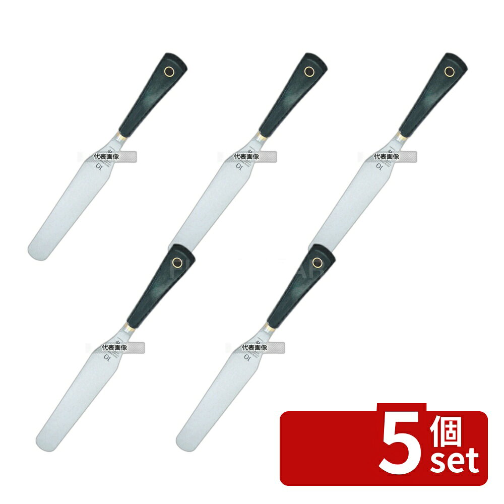 商品の特徴 仁作 鍛造パレットナイフ 10インチ No.2010 ●ステンレス440A鋼材を熱間鍛造。燕の職人による手仕事と、研磨技術で仕上げました。 ●グリップ積層合板(ブラックマイカルタ)と真鍮で構成。 ●腰が強い、曲げたときの戻りにぶ...