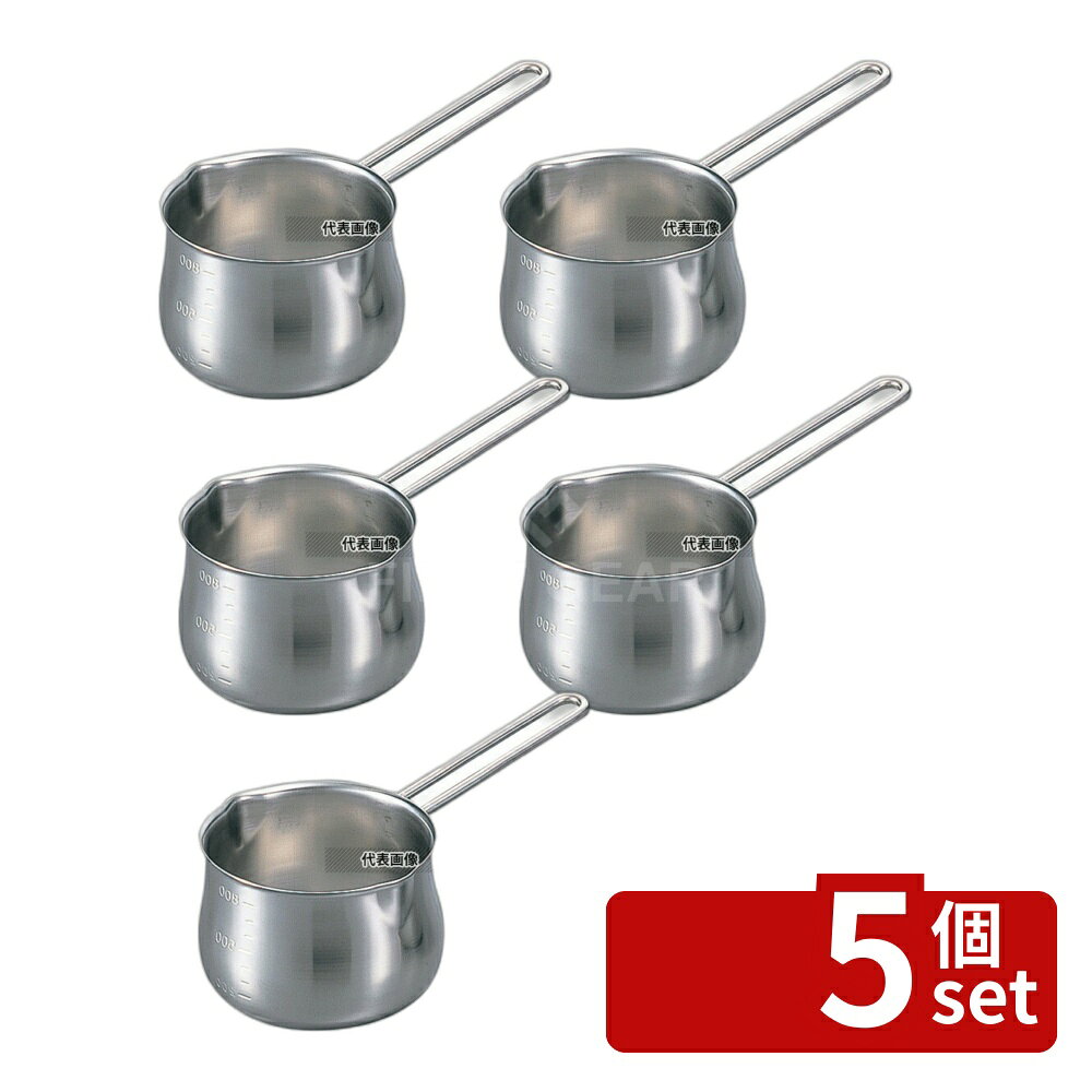 商品の特徴 18-8(ステンレス) ミルクパン (目盛付) 12cm 900cc ワイヤーハンドル ●ワイヤーハンドル 製品仕様 ●英語商品名:Stainless-Steel Milk Pan with Wire Handle & Scal...