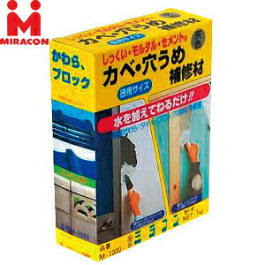 商品の特徴 水を加えて練るだけで、補修出来ます。 屋内・外カベの穴埋め、ヒビ割れ、ブロック、レンガ、タイル目地、屋根瓦も漆喰や水漏れの補修が簡単に出来ます。 製品仕様 販売個数 1個 カラー/容量 灰/1kg ※カタログに記載の入り数は、1...