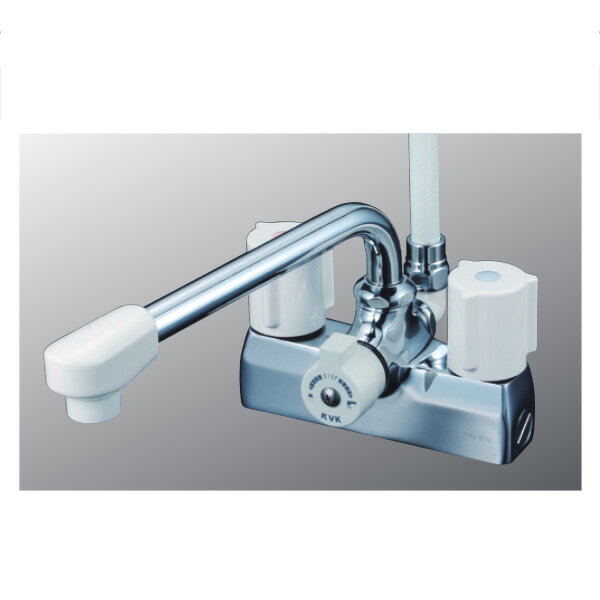 商品の特徴 KVK（ケーブイケー）　KF205ZN 寒冷地用　デッキ形一時止水付2ハンドルシャワー（220mmパイプ付） 製品仕様 【仕様】 ●220mmパイプ付 ●固定こま ●シャワーヘッド：PZ615 白 ●ホース：白　1.6m ●ハン...