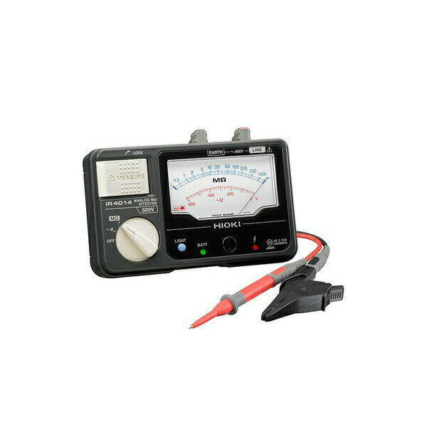 DMM・テスタ・現場測定器 ＞絶縁抵抗計 絶縁抵抗計 / 単レンジ・アナログタイプ＞アナログメグオームハイテスタIR4014-10 単レンジアナログ絶縁抵抗計 500V CAT III 600V ●堅牢性への現場ニーズに応える耐衝撃設計、コ...