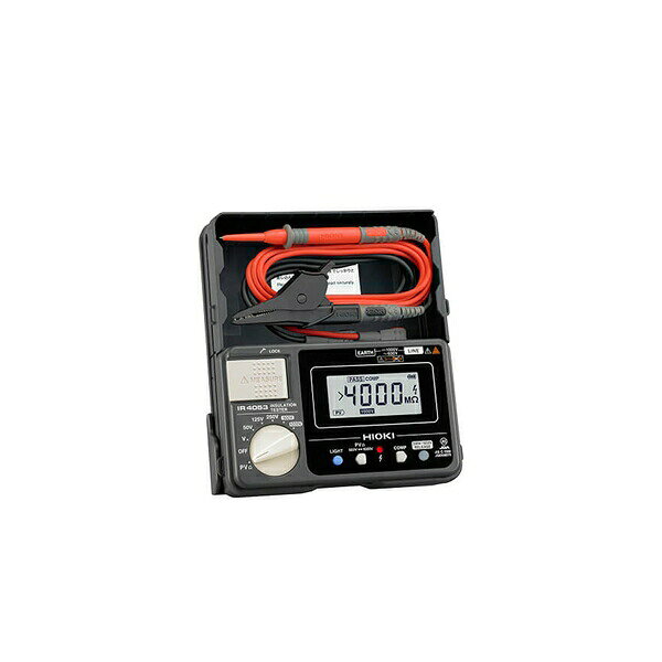DMM・テスタ・現場測定器 ＞絶縁抵抗計 絶縁抵抗計 / PV用5レンジ・デジタルタイプ＞絶縁抵抗計IR4053-11 PV専用レンジ付5レンジデジタル絶縁抵抗計 CAT III 600 V ●PVの絶縁抵抗を昼間でも安全、正確に測定 ●P...