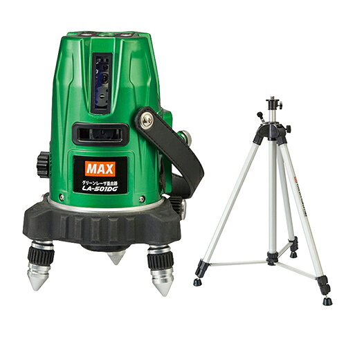 商品の特徴 ◆マックス MAX レーザー墨出器三脚セット LA-501DG-Tセット XB91935 使い勝手の良い矩十字、明るく見やすいダイレクトグリーンです(三脚セット)。 墨出し作業。照射ラインは、矩十字&水平110度です。 壁際50...