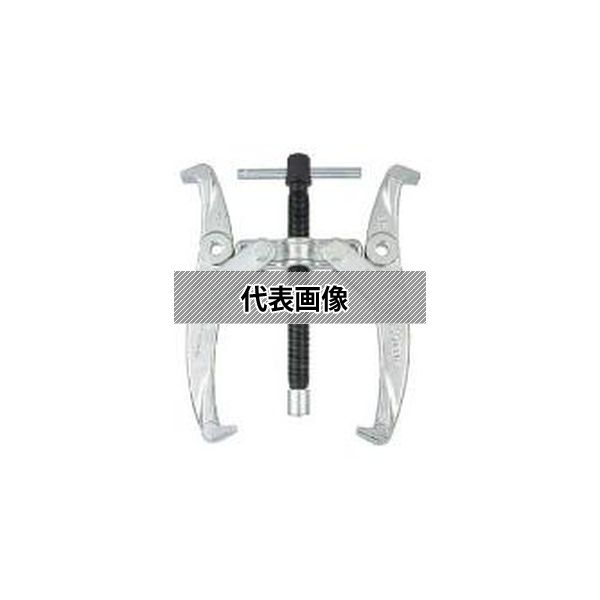 【ご注意：画像は代表画像です。カラーやサイズは商品名を必ずご確認下さい。】用途●機械産業などのギヤ・プーリ・ベアリングを引き抜く専用工具商品説明H寸法はD寸法が最小のときにおねじを最大に引き上げた場合の寸法。爪の穴を2穴設けていますので位置...