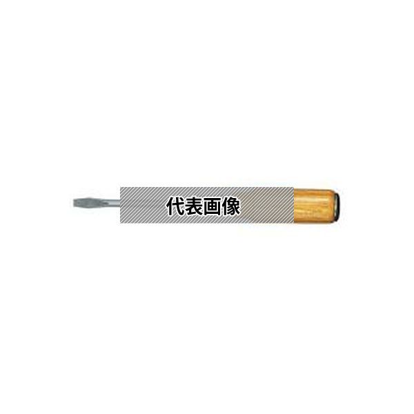 【ご注意：画像は代表画像です。カラーやサイズは商品名を必ずご確認下さい。】用途—商品説明普及型として広く愛用されている木柄ドライバー。木柄貫通型大型ナット付。軸はショットブラスト仕上。木のあたたかみ天然木。商品スペック先端形状：マイナス先端...