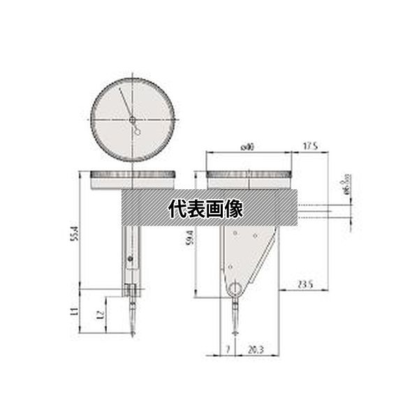 【ご注意：画像は代表画像です。カラーやサイズは商品名を必ずご確認下さい。】用途—商品説明耐久性と感度、視認性が向上。読み取り易いオオイ板。目盛板内部への塵埃の侵入を防止。外枠とオオイ板の一体構造。外枠外れの抑止。測定子の感度と追従性の悪化を...