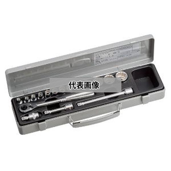 【ご注意：画像は代表画像です。カラーやサイズは商品名を必ずご確認下さい。】用途—商品説明産業機械・自動車などの整備に必要な工具を厳選。ソケット13個の売れ筋セット。メタルケースと頑丈な梨地トレー、「次世代工具シリーズ」のハンドルを採用。グッ...