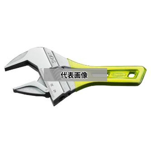 【ご注意：画像は代表画像です。カラーやサイズは商品名を必ずご確認下さい。】用途●ボルト・ナットの締め付けからゆるめ作業に。商品説明手のひらサイズで込み入った狭い空間での作業に最適。ショートタイプで目盛付き。口開きワイドで軽い・薄いスケルトン...