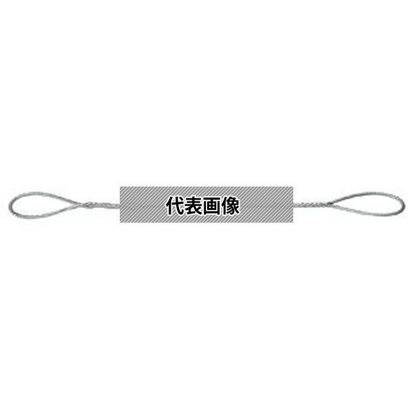 【ご注意：画像は代表画像です。カラーやサイズは商品名を必ずご確認下さい。】用途●荷の吊り上げに。商品説明クレーン等安全規則第219条に基づくフレミッシュ加工とアルミクランプ圧縮止の二重ロックにより、ワイヤーのトゲを封じ込めました。テーパー付...