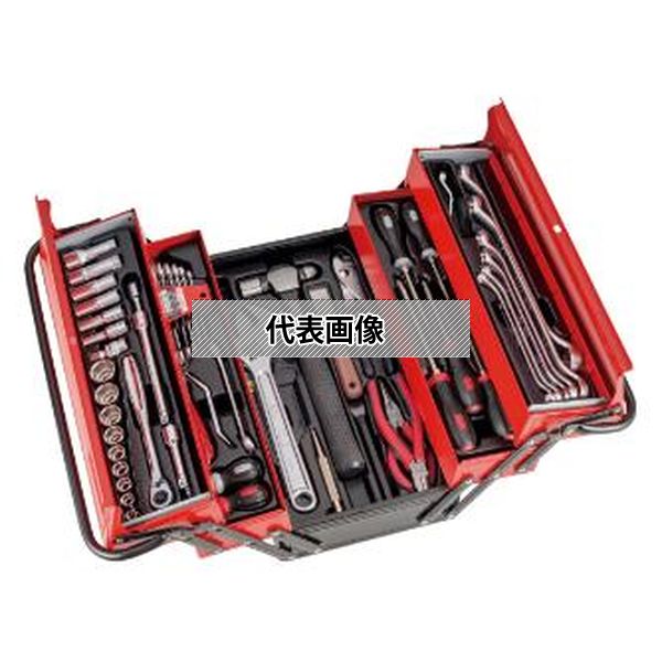 【ご注意：画像は代表画像です。カラーやサイズは商品名を必ずご確認下さい。】用途●オートメカニック用。商品説明V形3段式メタルケース。全段プラスチックトレー付。グッドデザイン賞受賞製品採用。商品スペック差込角(mm)：9.5質量(kg)：12...