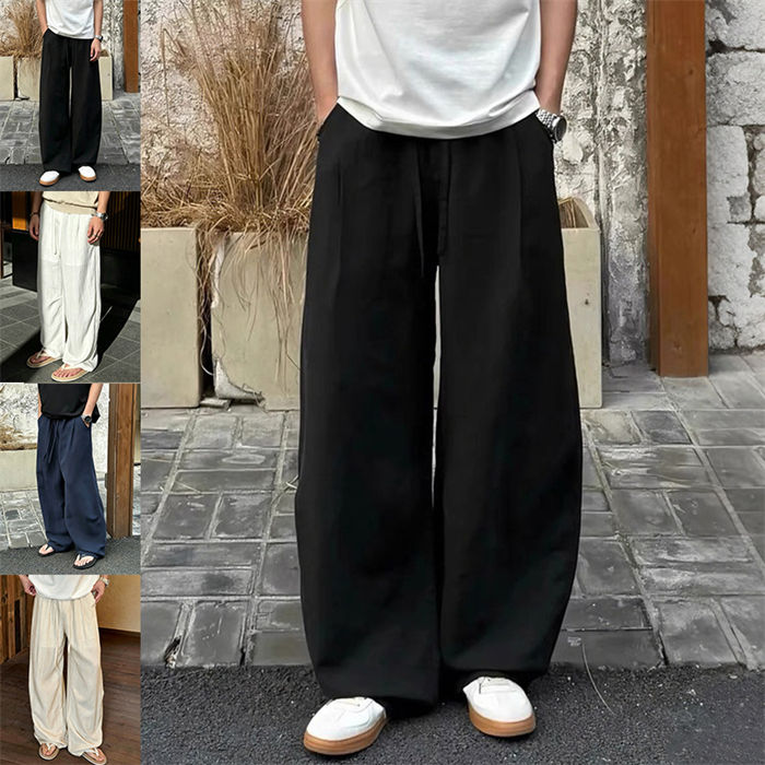 商品情報商品名ロングパンツ メンズ 綿麻 ワイドパンツ 夏 夏服 無地 薄手 ゆったり ロングパンツ 男女兼用 通気 涼しい ウエストゴム ボトムス 長ズボン イージーパンツ おしゃれ 大きいサイズ ビッグシルエット 体型カバー 通勤 通学...