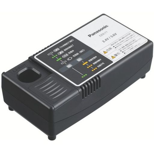 対応電池:リチウムイオン3.6V、ニッケル水素2.4V 電源:AC100V 50-60Hz 消費電力:30W 適合電池パック:EZ9L10 充電時間(電池パックLAタイプ・3.6V・EZ9L10):実用充電時(約80%)=約15分、フル充電...
