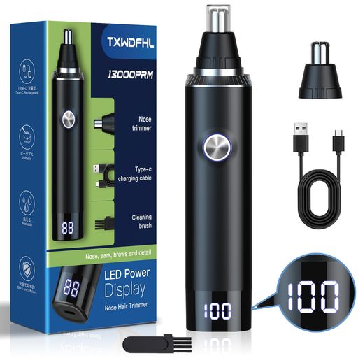 鼻毛カッターエチケットカッターはな毛カッター鼻毛切り電気シェーバー電動シェーバー耳毛カッター 【多機能電動鼻毛カッター&amp;肌に優しくて安心&amp;&amp;防塵カバー】電動鼻毛カッターに1つのカッターヘッドを搭載し、反時計回りに少し...