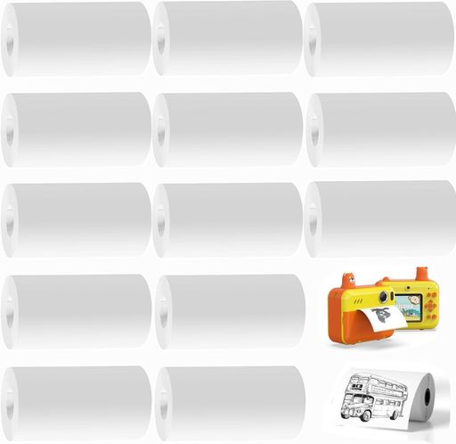 ►【包装】子供のインスタントカメラの補充用の感熱印刷用紙として15巻の感熱印刷用紙が届きます。 ►【材料】カメラ用感熱印刷用紙は上質な紙材料で作られています。 ►【サイズ】写真用紙1巻あたりのサイズは約57X25mm、長さは約5.5mです。...