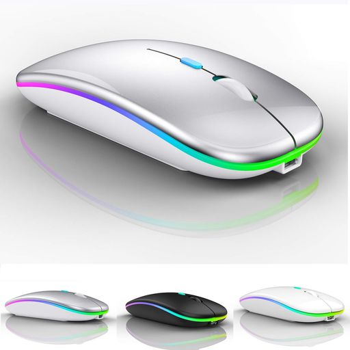 【2020年最新アップグレードLEDデザイン】LEDライト付きのアップグレードバージョンのマウスは、退屈なオフィスライフをより楽しくします。マウスの下部にスイッチが付いており、ライトを自由に切り替えることができます。控えめまたはきらめき。1...