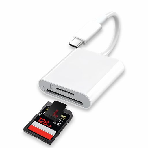 【2in1TCカードリーダー】:この高性能2in1デュアルスロットアダプタは、iPhone、iPad、MacBook、Androidデバイスなど、さまざまなデバイスとシームレスに接続できます。アプリのダウンロードは不要で、プラグアンドプレイ...