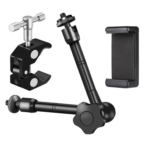 【カラー】:黒い【製品の内容】:(1セット)マジックハンド+カニペンチホルダー+携帯ホルダー【サイズ】:マジックアーム:(95mm+118mm)カニクランプ:97mm 【材質】:アルミニウム合金を采用、軽量、携帯に便利 【操作】:「バカ式」...