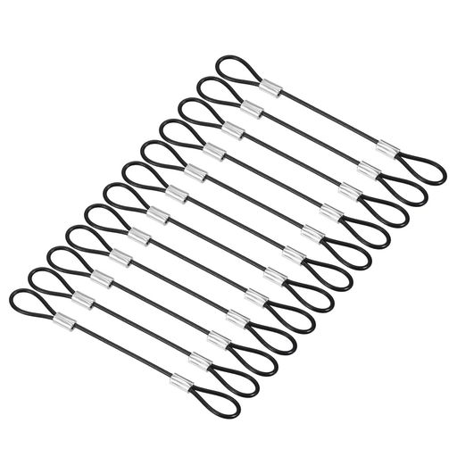 サイズ:0.1m x 2mm(L * D)、パッキングリスト:12 x 鋼線ロープ 利点:プラスチックコーティングされた表面を備えた頑丈で耐久性のあるスチール製で、滑らかな感触、高強度、耐摩耗性があり、使用中に表面を傷つけない。比較的柔らか...