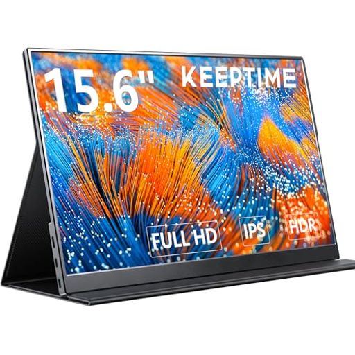 デスクトップ 【15.6インチ大画面フルHD】15.6インチの大画面フルHDモバイルモニターは、高品質のIPS液晶パネルを採用しています。178°の広い視野角で、輝度変化が安定し、鮮明な画像や映像を楽しめます。ブルーライト防止技術と視野角安...