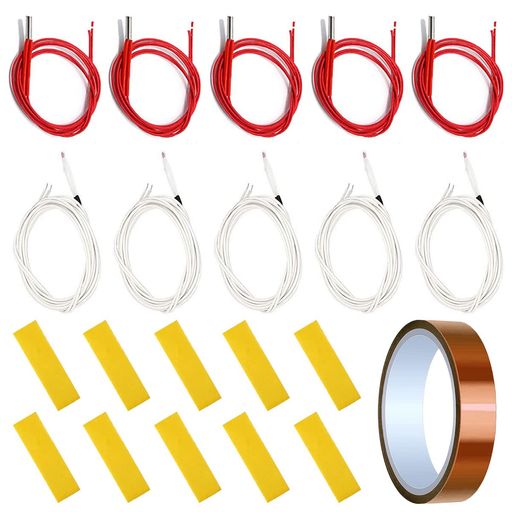 ✅【セラミックカートリッジヒーター】材質:304ステンレス鋼。電圧:24V;電力:40W;直径:6mm/0.24インチ;長さ:20mm/0.79インチ;ワイヤーの長さ:1m/3.3ft ✅【100KOHMNTC3950サーミスタ】高精度:1...