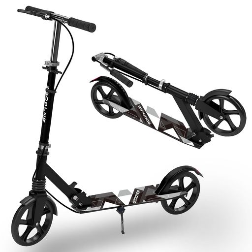 【安定した滑走を実現】ホイール直径8インチ(20CM)、さらに車輪が大きい前輪には衝撃吸収サスペンションシステムが装備されており、内蔵されたスプリングが振動の一部を吸収し、多少のガタガタ道や凸凹道、砂利道でもスムーズに走行でき、快適で安全な...