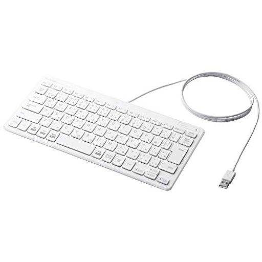 一枚板のように美しい最薄部6.5mmの有線薄型ミニキーボードです。 キータイプには、ノートパソコンのキーボードと同じ、軽い力で打鍵できる「パンタグラフ方式」を採用しています。 キートップ下に鉄板を内蔵することで、しっかりとした打ち心地と安定...
