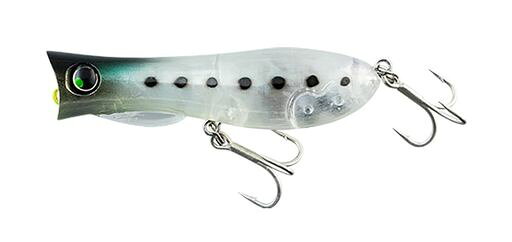 全長:67mm / 自重:9g カラー: シラスイワシ タイプ: フローティング (立ち気味の浮き姿勢) / 搭載フック: トレブル #8 喉元にフィン搭載 / フロントフックアイ(若干後ろ寄りに配置) / ティアドロップ型のラインアイ採用...