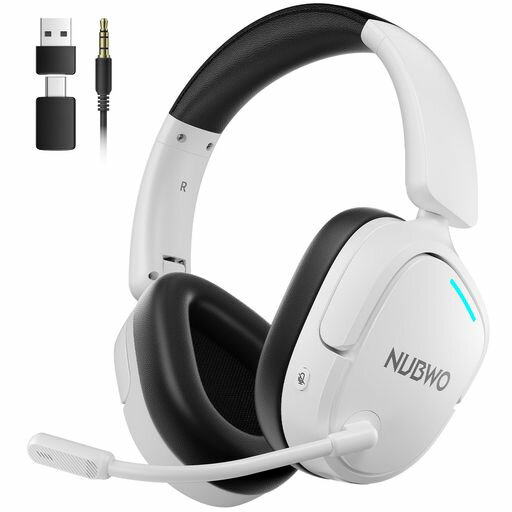 ゲーミング 【4-in-1接続対応、2.4GHz&amp;Bluetooth5.3同時接続】NUBWOHG04ゲーミングヘッドセットは、2.4GHz(USB/Type-C)とBluetooth5.3のデュアルモード同時接続に対応!2.4GH...