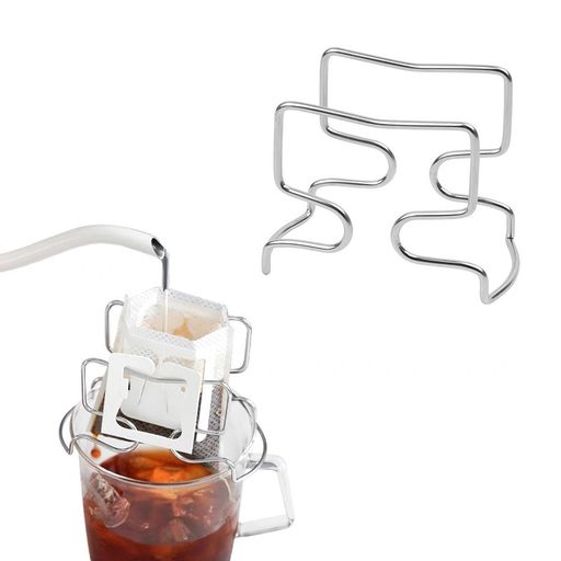 【ドリッパースタンド】お好きな場所で手軽にコーヒーを味わえます。カップの上にドリッパースタンドをセットし、吊り下げ式のイヤードリップバッグに水を注ぐだけで、簡単に澄んだコーヒーが淹れられます。 【耐久性ある素材】-耐腐食性、耐久性のある食品...
