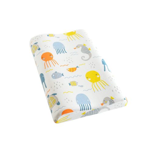 【製品仕様】品名:子供用低反発枕、サイズ:約(幅)40cmx(奥行)24cmx(高さ)3/5cm、重さ:約360g、外カバー:綿100%、内カバー:ポリエステル、素材:低反発ウレタンフォーム。ご注意:ポリウレタンの性質上黄ばみを完全に防ぐこ...