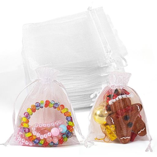 【高品質素材】オーガンザ巾着バッグは高品質のシアーオーガンザで作られており、縫い目は外側と両側に非常によく縫い付けられています。サテンリボンは滑らかに滑ってバッグを閉じ、しっかりと閉まります。丈夫で耐久性があります。(オーガンジー巾着ギフト...