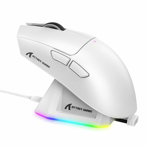 技適証明番号:219-239395 【マグネットRGB充電スタンド】このゲームマウスは磁気充電ドックが付属しており、充電ドックをパソコンに接続した後、ワイヤレスマウスを置くと充電できます。充電ドックの下にはRGBフローライトリングがあり、1...