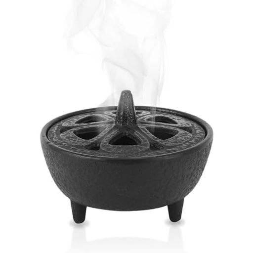 使いやすい:砂を入れてその上に木炭を置くだけで、コーンやお線香にぴったりです。スティックインセンスホルダーは砂の上に置くことができます。 エレガントなデザイン:ブラックアイアン蓮の形をしたお香器は、あらゆる種類のアロマセラピーに適しており、...