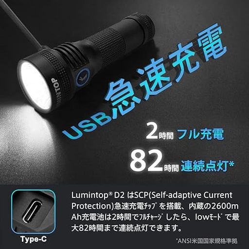 LUMINTOP 長距離照射強力LED懐中電灯