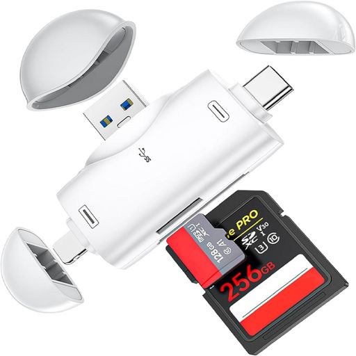 【多機種のやり取り】最新のiOSシステムにも対応しています。iphone、USBとTypeC計3端子搭載、SD/TF読み取りでき、スマホ、タブレット、ノートパソコン対応し、iOS&amp;MacOS/Android/Windows/Linu...