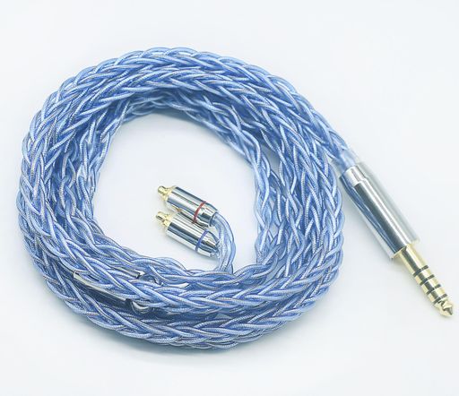 【優良線材使い8芯リケーブル】8芯銀箔糸&amp;銅箔糸で手編み込んで上がりました、しっかりした線材使いで情報伝達量が高いです。 【太いながら取り回し良好】本リケーブルは8芯ですが、しっかりした材料使い、太くても非常に柔らかいですので、取り...